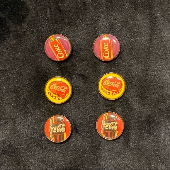 Coca Cola | Jewelry | Cocacola Stud Earring Set Pop Art Style | Poshmark
